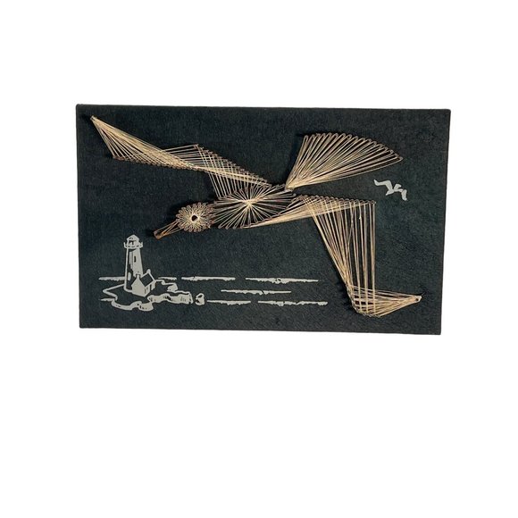 Vintage | Art | Seagull String Art Bird Lighthouse 3d 1x18 Completed ...